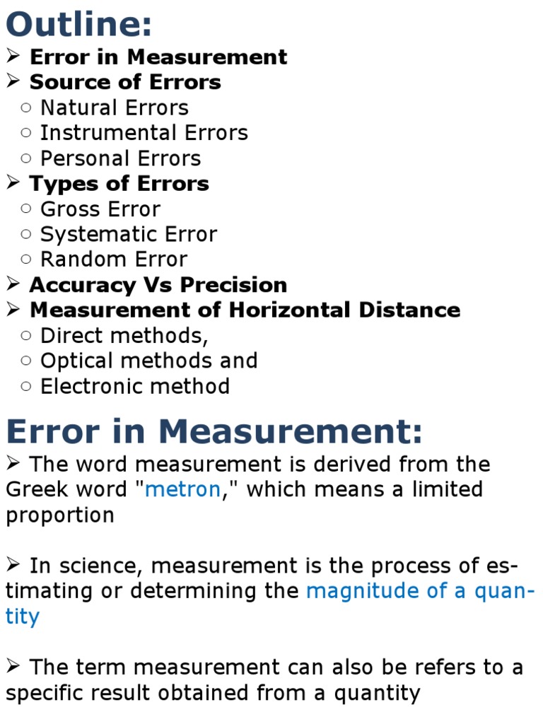 Error Lecture PPT 1 | PDF | Observational Error | Error