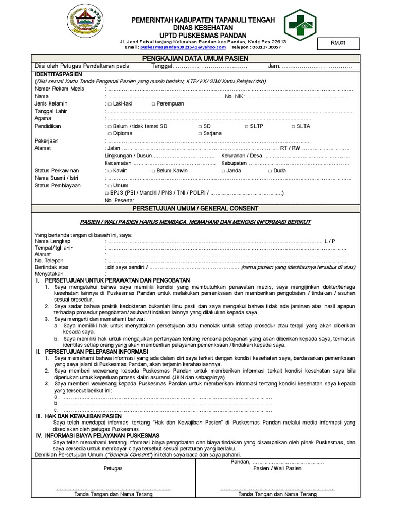 3.1.1 EP 4 Formulir General Consent | PDF