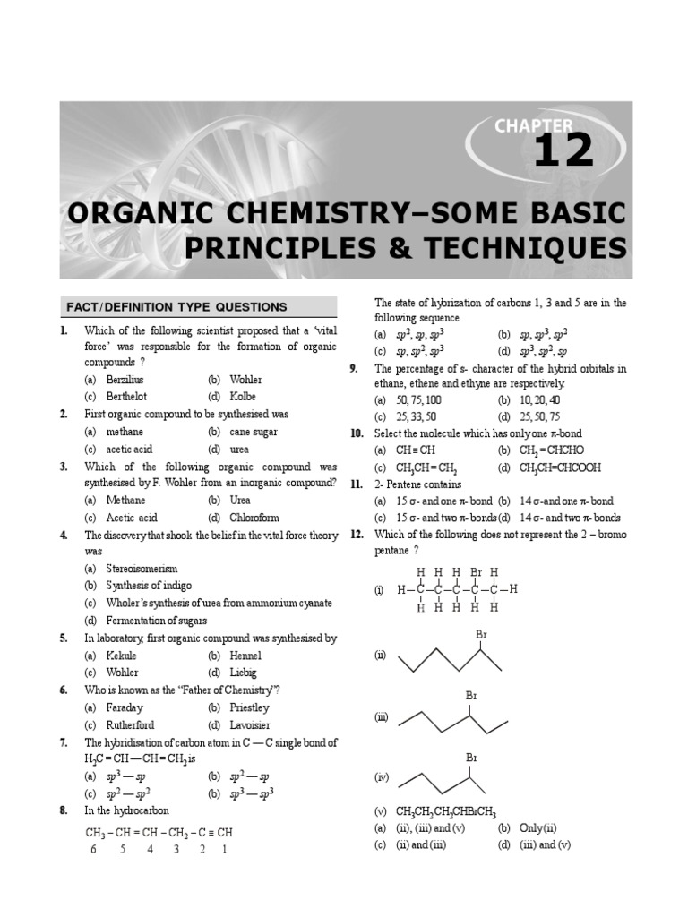 Organic Chem Mcqs PDF | PDF | Methyl Group | Isomer