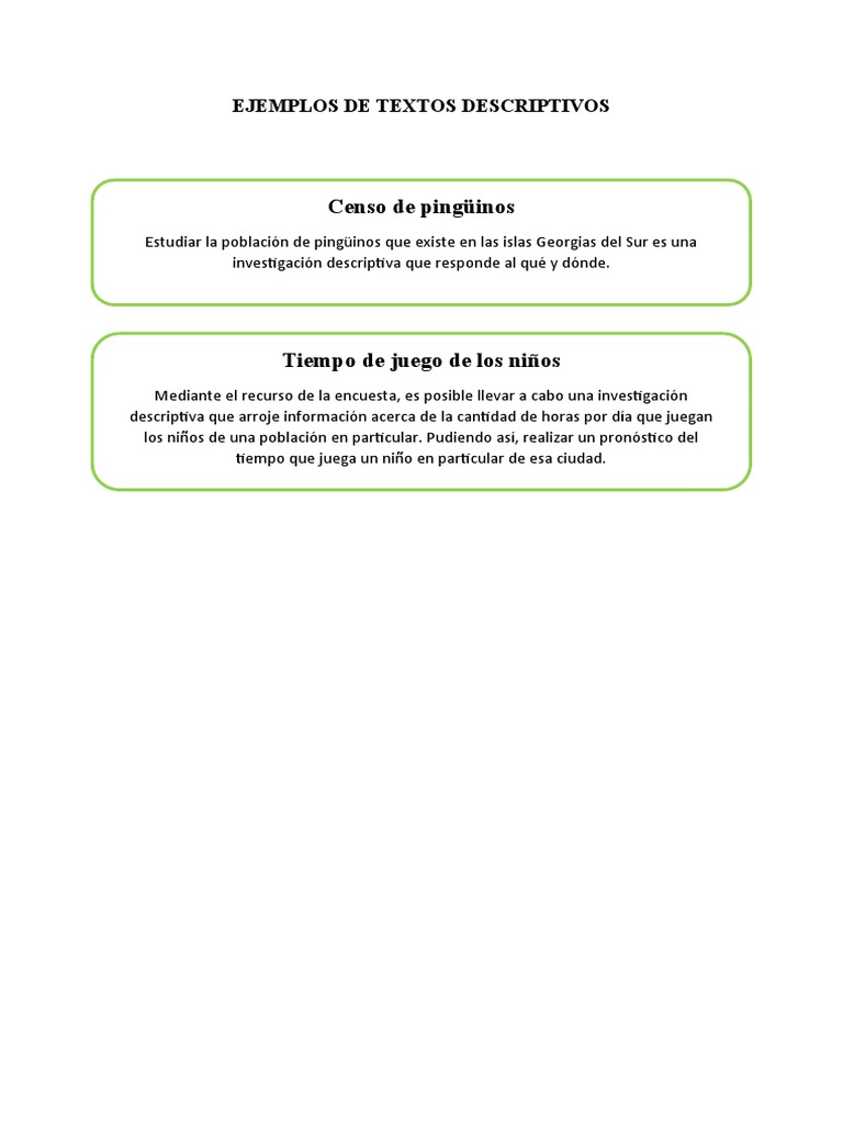 Ejemplos de Textos Descriptivos Metodologia | PDF | Vegetarianismo