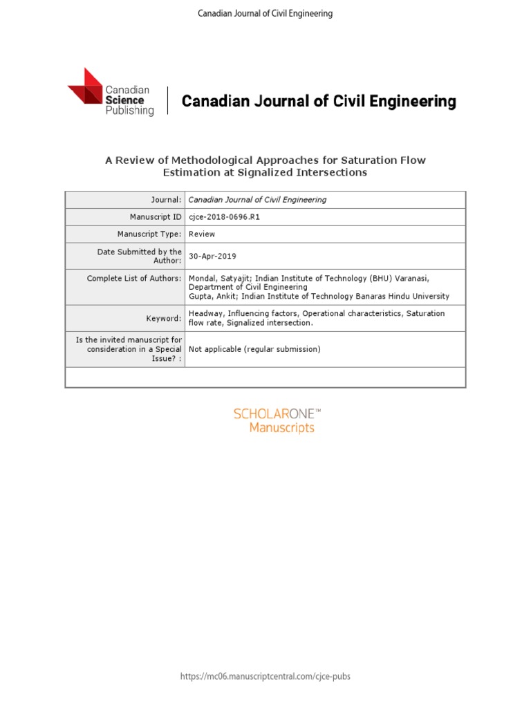 Estimation at Signalized Intersections | PDF | Traffic | Regression Analysis