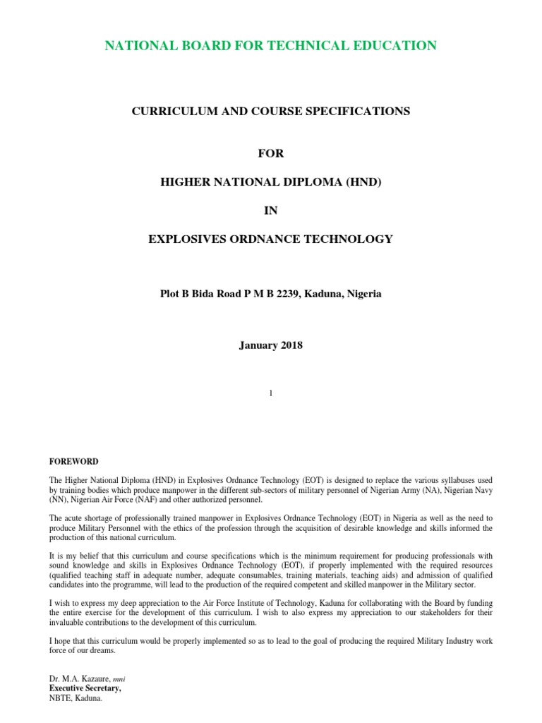 HND Explosives Ordnance Technology | PDF | Numerical Analysis | Equations