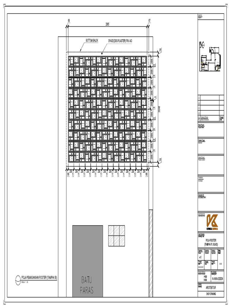 Pola Roster Tampak Belakang-2 | PDF