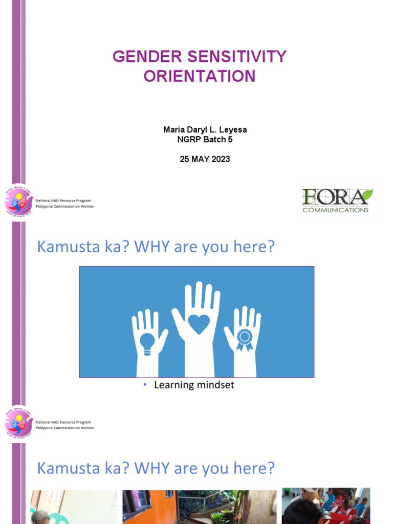 Basic GAD Orientation May 2023 | PDF | Gender | Gender Studies