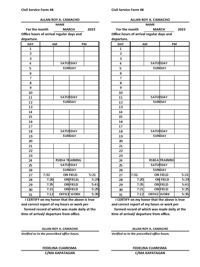 Name Name: Verified As To The Prescribed Office Hours. Verified As To The Prescribed Office ...