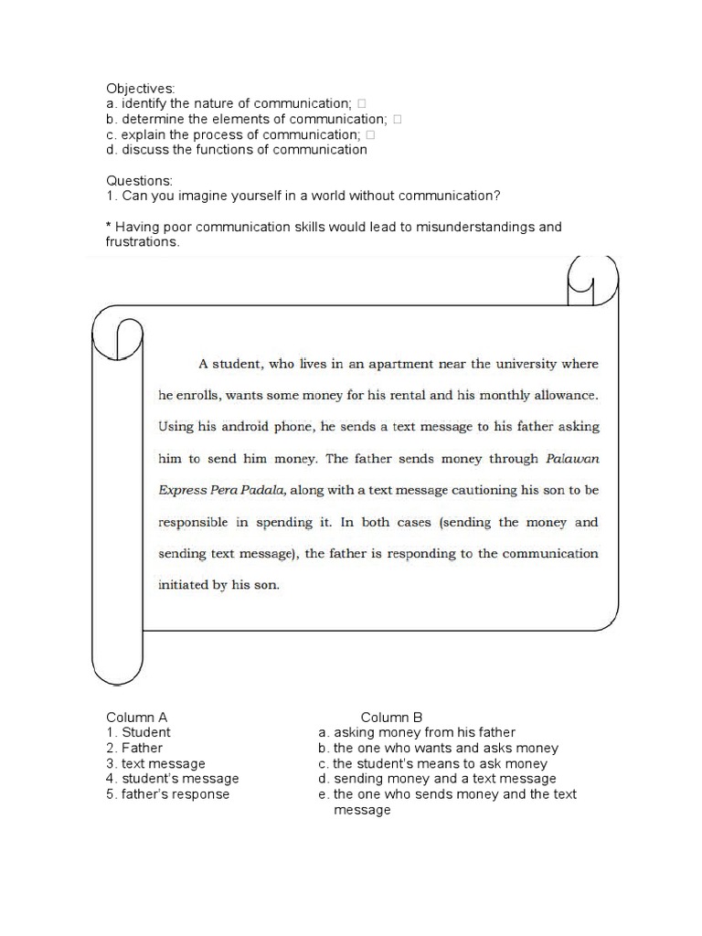 Communication 1st Topic | PDF