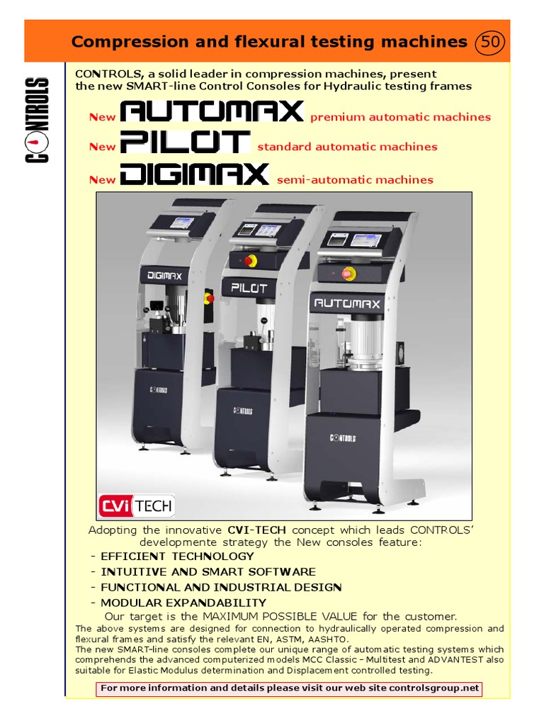 SMART-line Control Consoles For Hydraulic Testing Frames | PDF ...