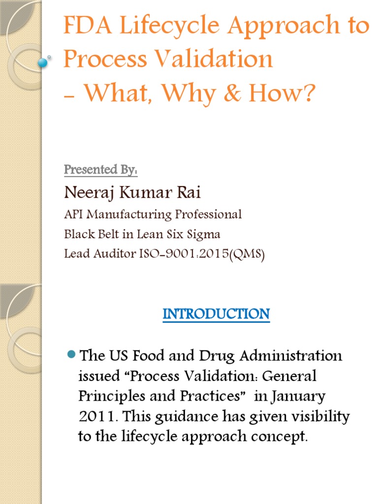 FDA Process Validation Lifecycle Guide | PDF | Verification And ...