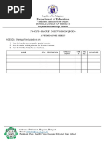 Lac Session Attendance Sheets Onsite Template | PDF