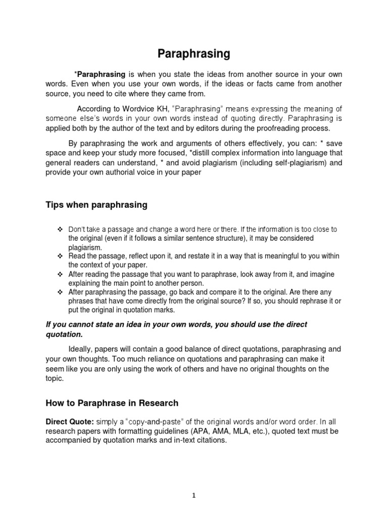 Research Grade 7 Paraphrasing | PDF | Citation | Plagiarism