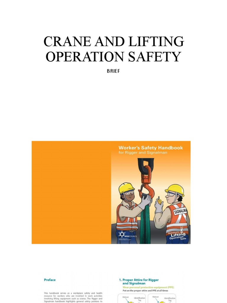 Crane and Lifting Operation Safety | PDF