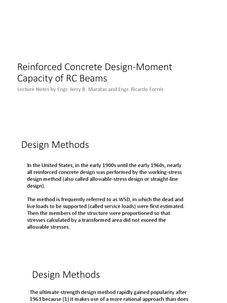 Lecture 2.b.2 Analysis and Design of RC Beams (Strength Design by (JBM ...
