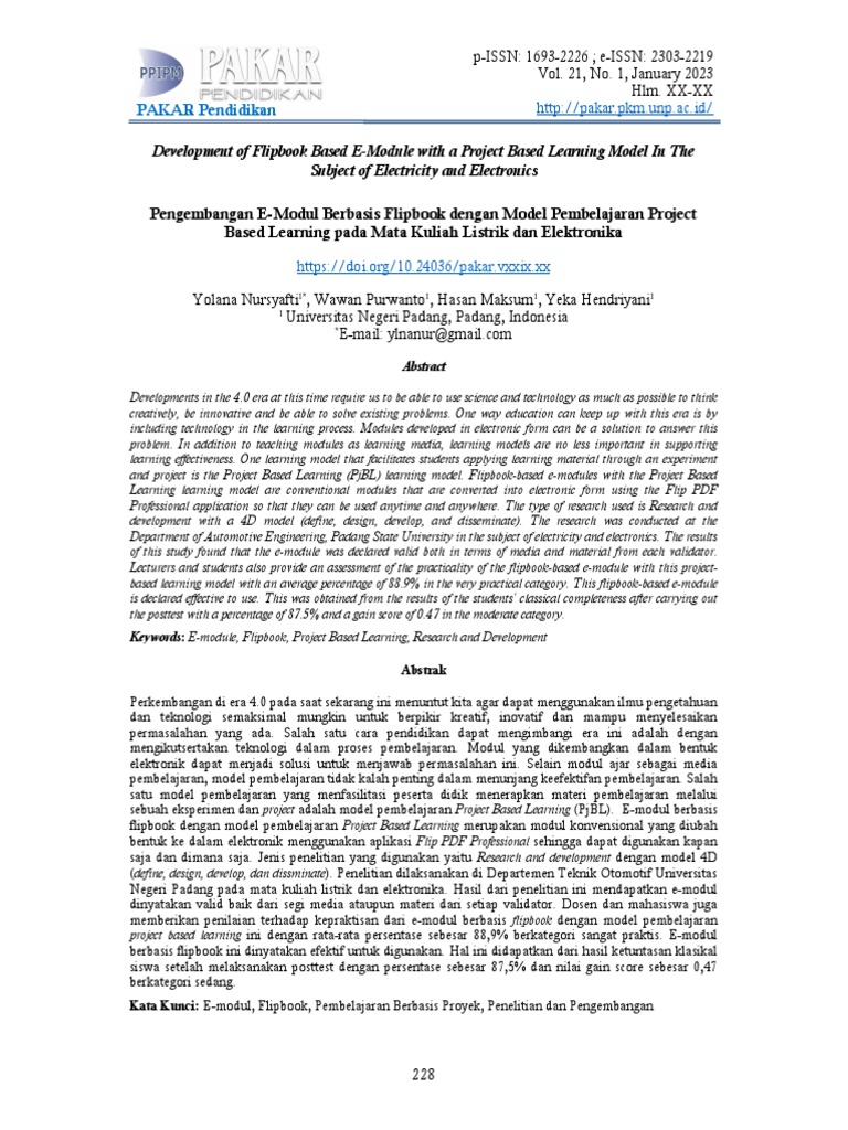 316-Article Text-1838-1-10-20230815 | PDF | Cognition | Learning