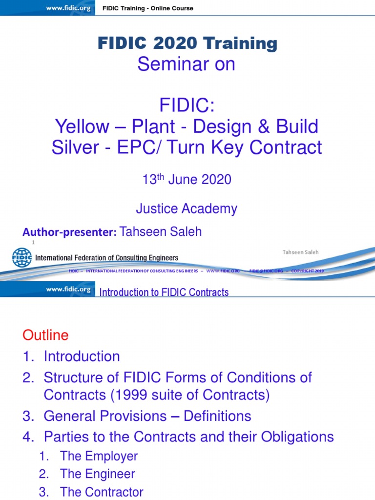 01 FIDIC Yellow Silver Books 201200613 | PDF | Business | Economies