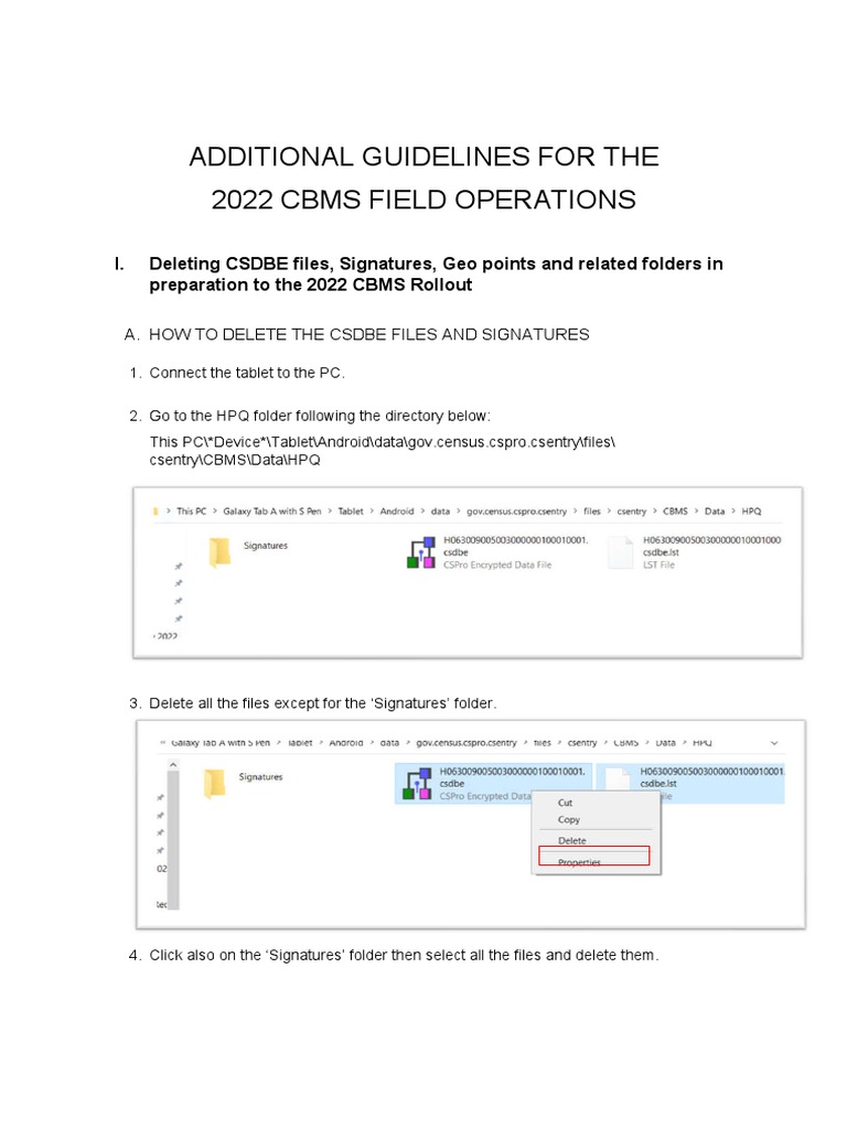 Additional Guidelines For The 2022 CBMS Field Operations | Download ...