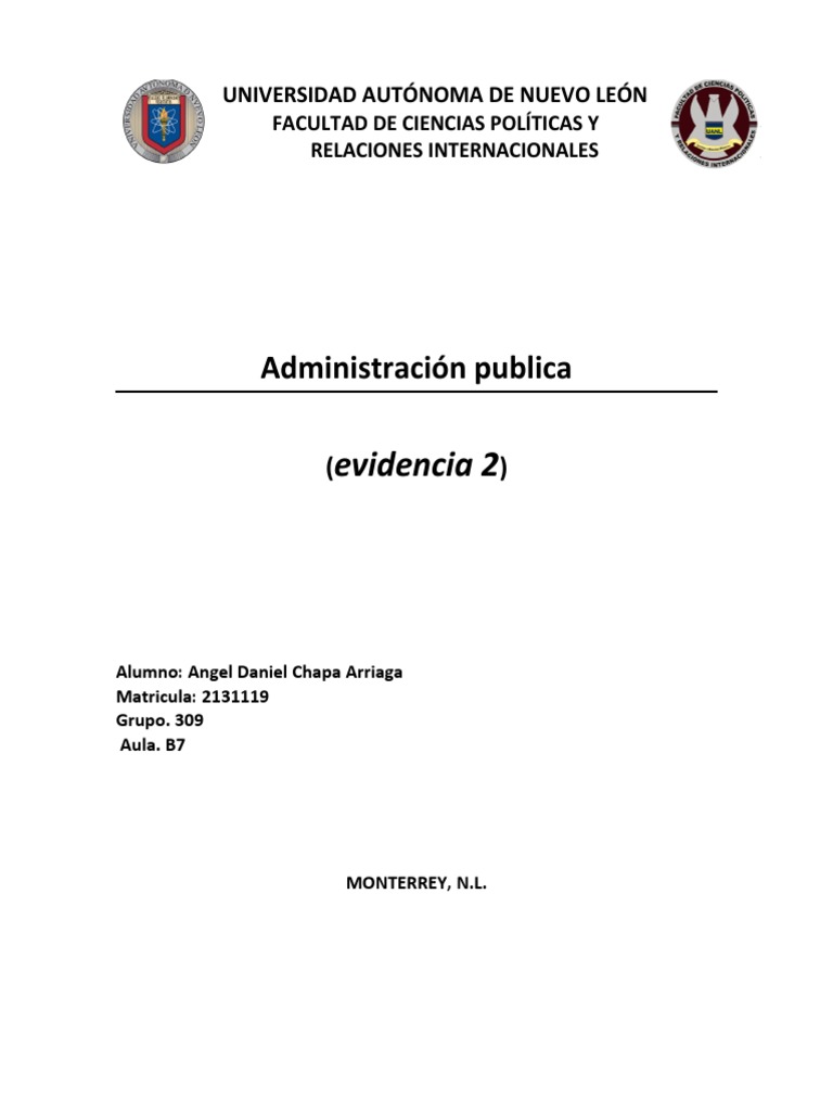 Ev2 Admin | PDF | Administración Pública | Ciencias Políticas