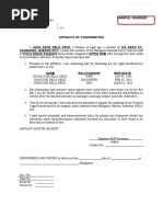 Affidavit of Confirmation PNP | PDF