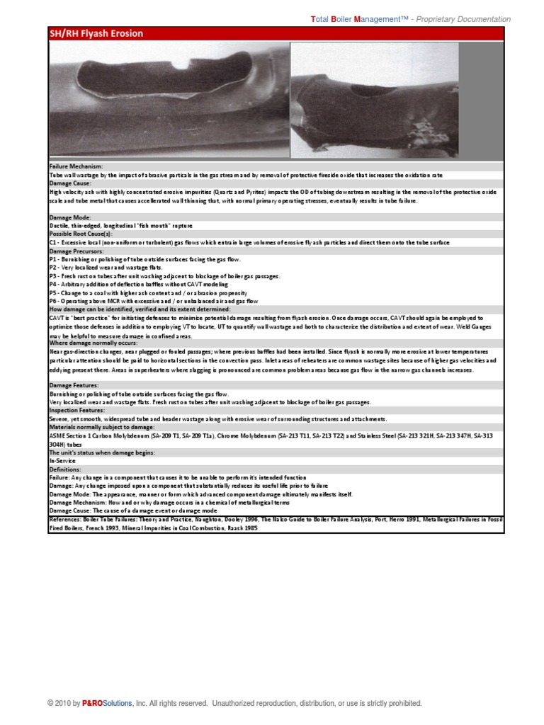 SHRH Flyash Erosion | PDF | Wear | Boiler