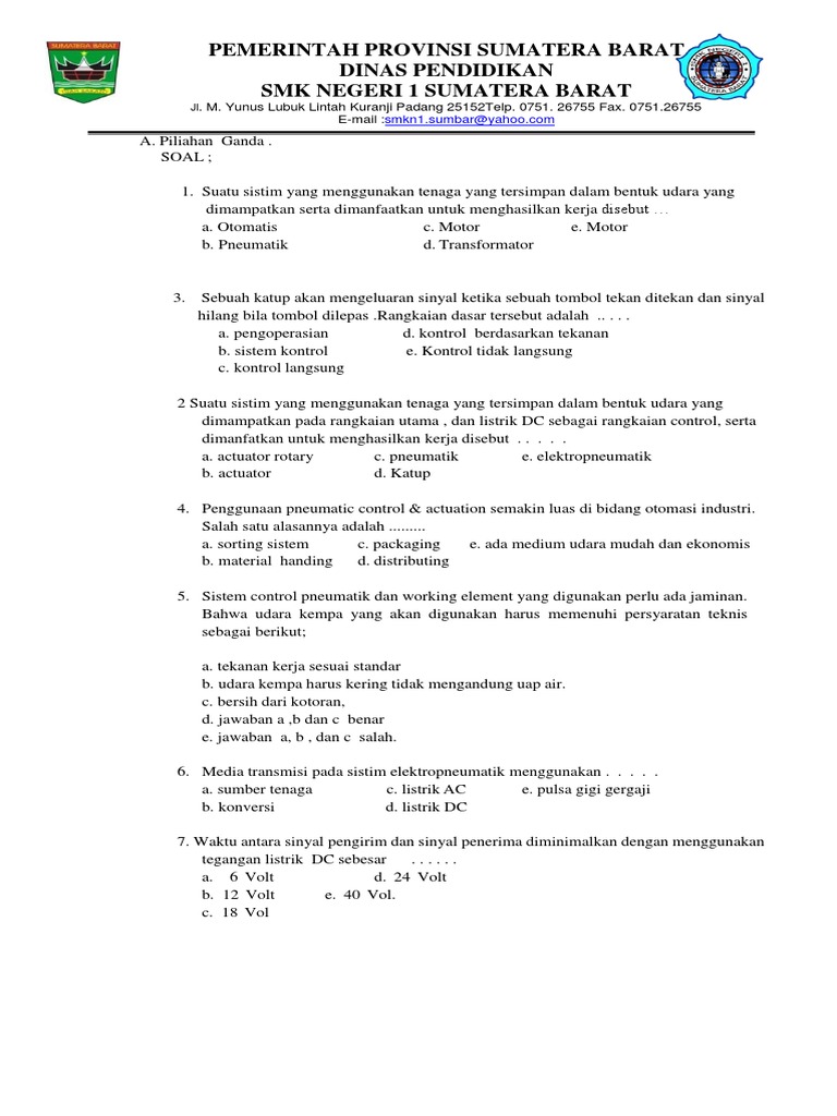 Latihan 2 Pneumatik Murni - Sistem Robotik (11 Meka) | PDF