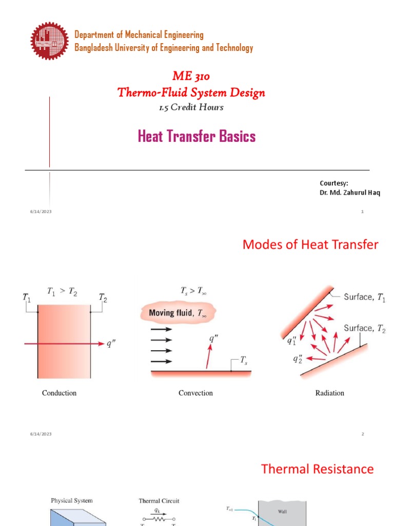 Lec 2 Heat Transfer Basics | PDF | Heat Exchanger | Heat Transfer