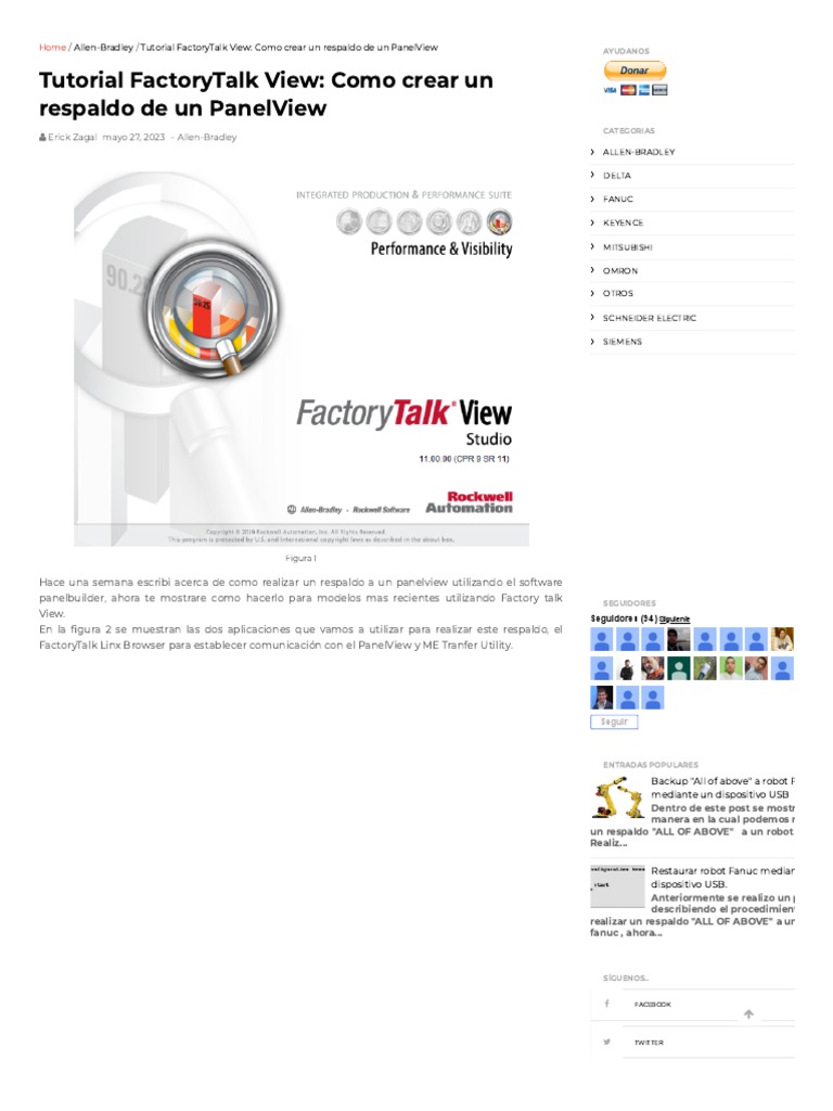Tutorial FactoryTalk View - Como Crear Un Respaldo de Un PanelView - El ...