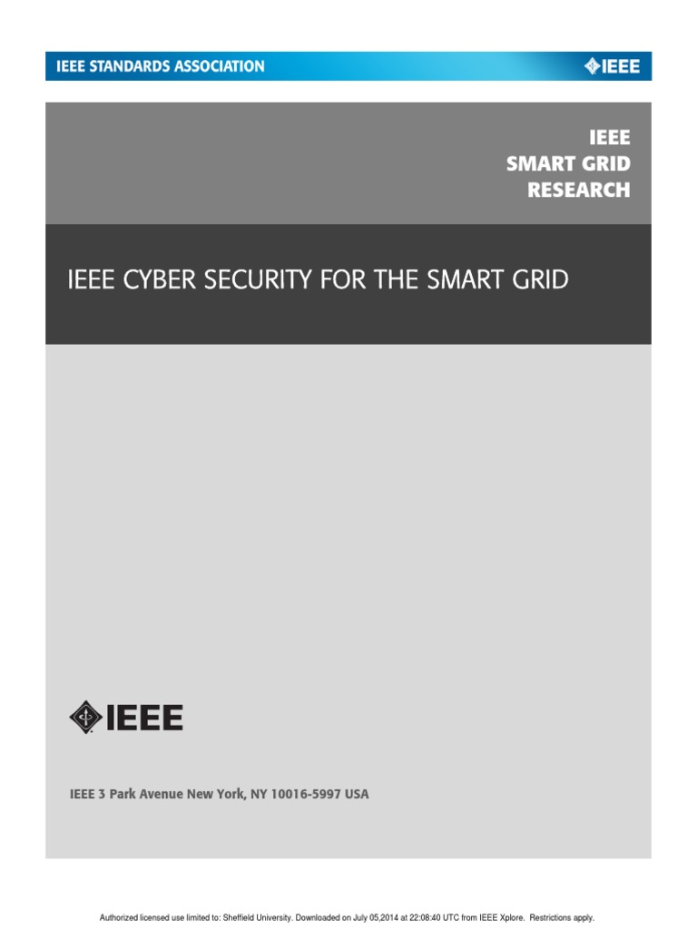 Smart Grid Research - Cyber Security - IEEE Cyber Security For The Smart Grid | PDF | Smart Grid ...