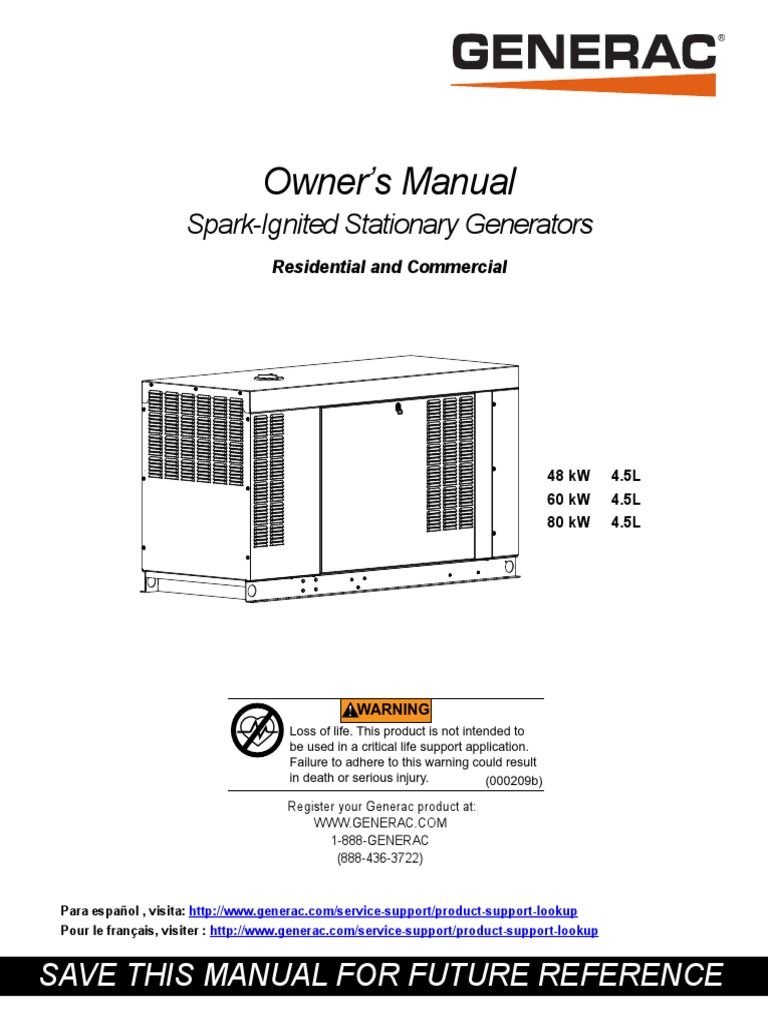 a0000253468-generac-owner-s-manual | PDF | Motor Oil | Safety