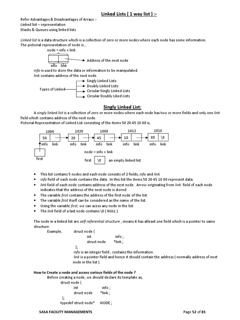 LinkedList Using C | PDF