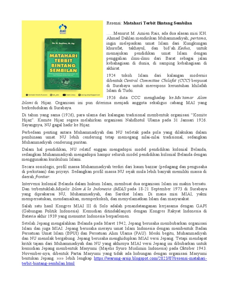 Resensi Matahari Terbit Bintang Sembilan | PDF Resensi Matahari Terbit Bintang Sembilan | PDF