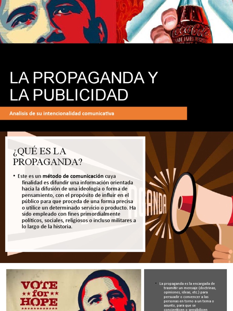La Propaganda y La Publicidad Rodrigo Ramirez 5to D | PDF | Propaganda ...