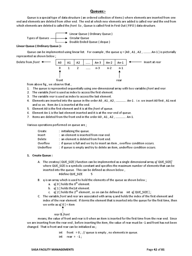 Queues In Data Structures Using C Pdf Queue Abstract Data Type Computer Engineering