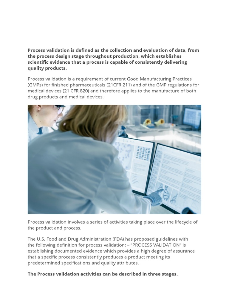 Our Types of Process Validation | PDF | Verification And Validation | Information Technology ...