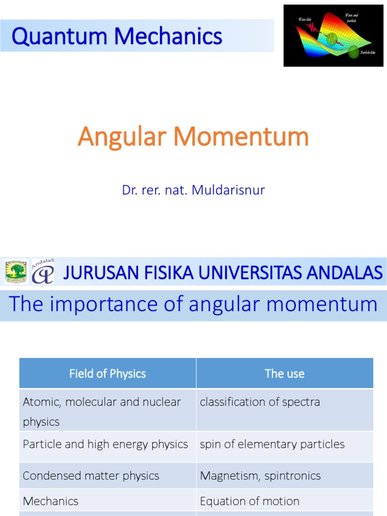 Lecture 5 Angular Momentum | PDF | Angular Momentum | Momentum