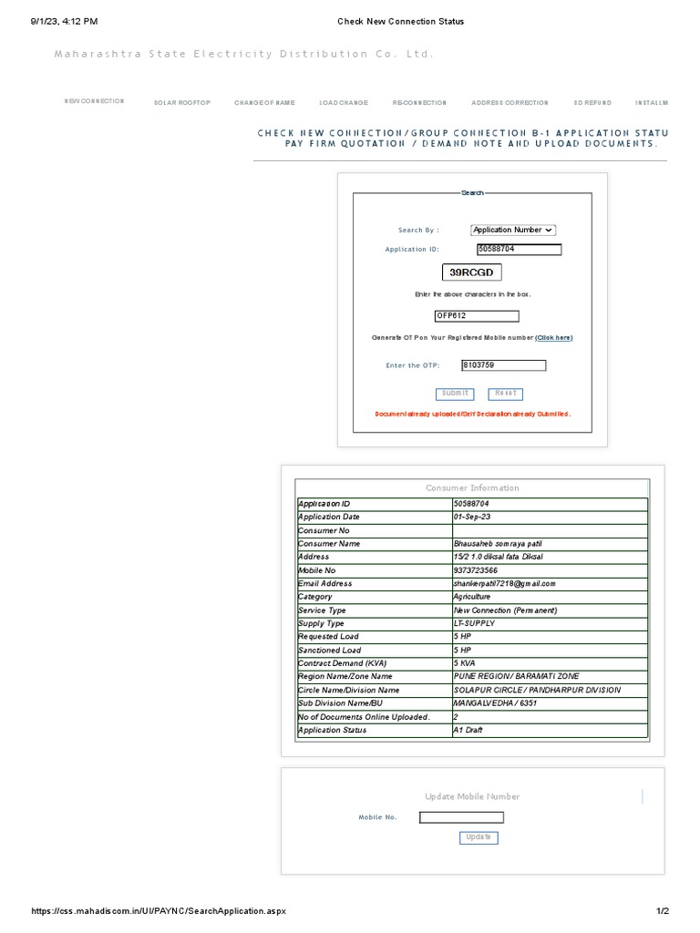 Check New Connection Status | PDF
