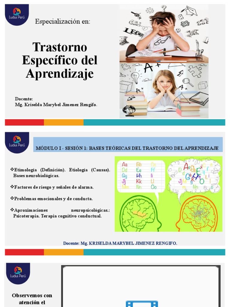 Sesión 1 (Módulo I) - Bases Teóricas Del Trastorno de Aprendizaje | Descargar gratis PDF ...
