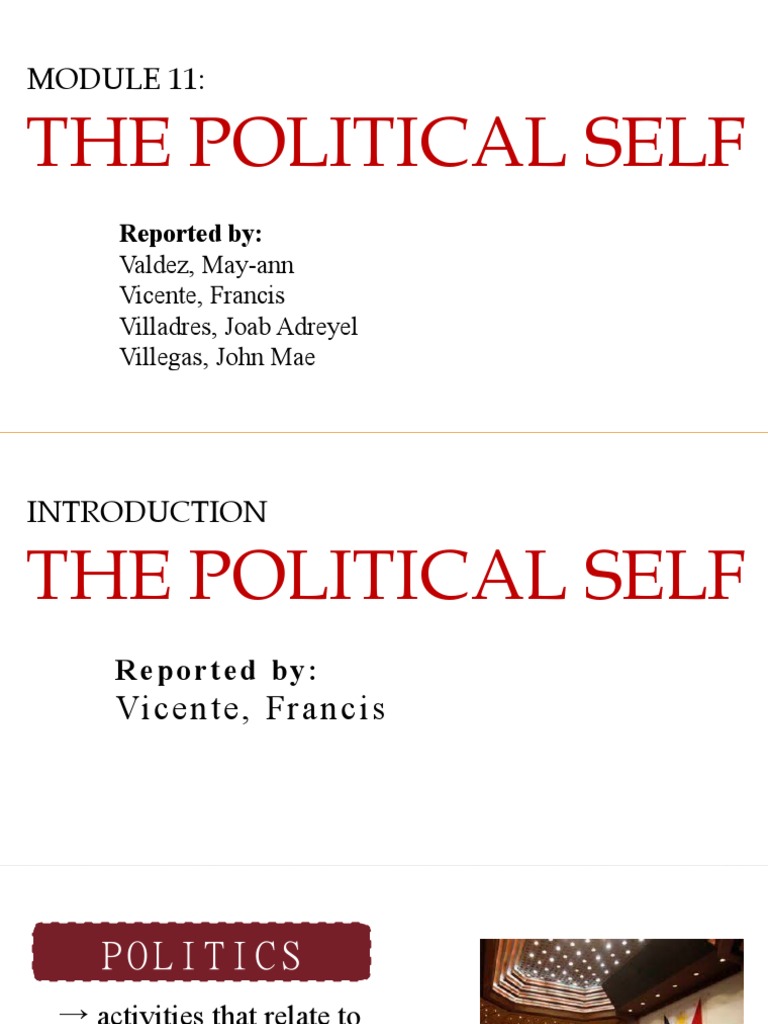 Module 11 - The Political Self | PDF | Conservatism | Liberalism