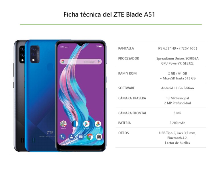 ZTE Blade A51 | PDF