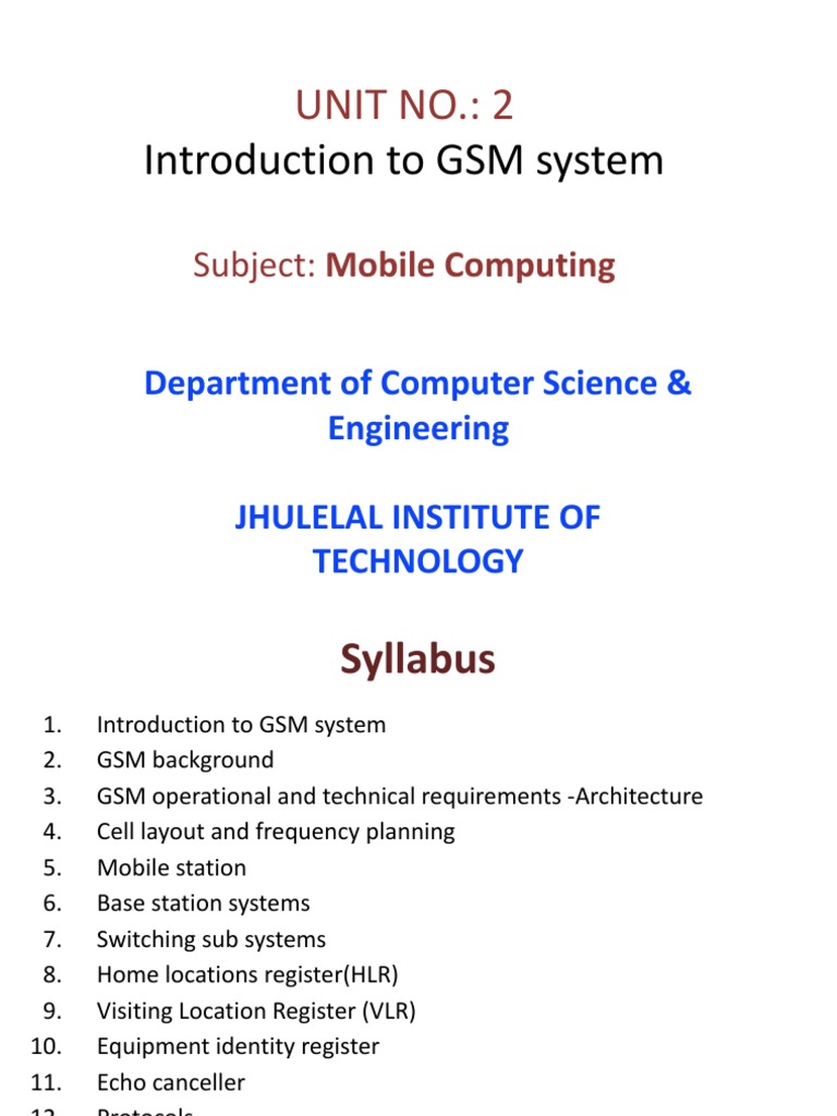 Unit 2 | PDF | Radio Resource Management | Radio Technology