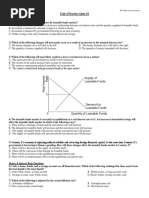 Unit 4 Loanable Funds Practice Quiz | PDF | Money Supply | Interest