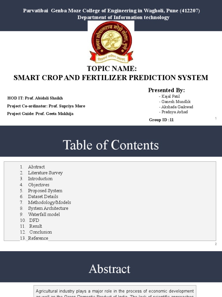Final Project | PDF | Agriculture | Machine Learning