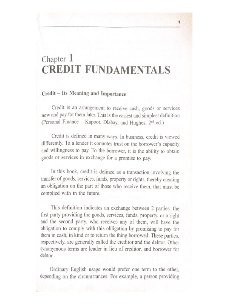 Credit Fundamentals | PDF
