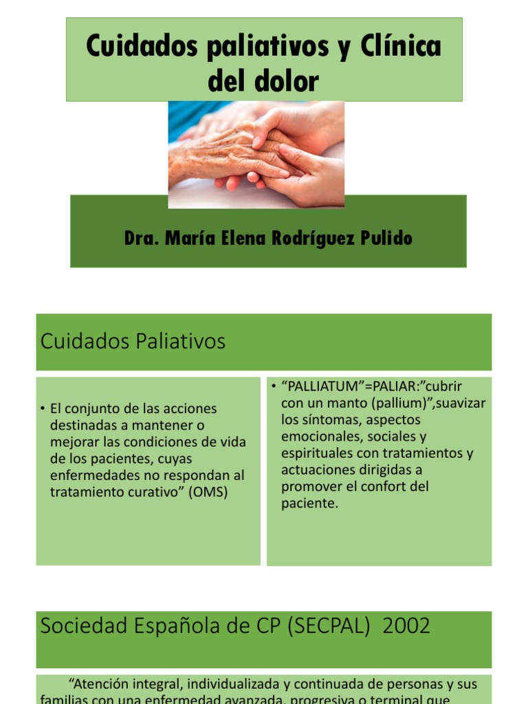 Cuidados Paliativos Y Clínica Del Dolor Pdf Cuidados Paliativos Dolor
