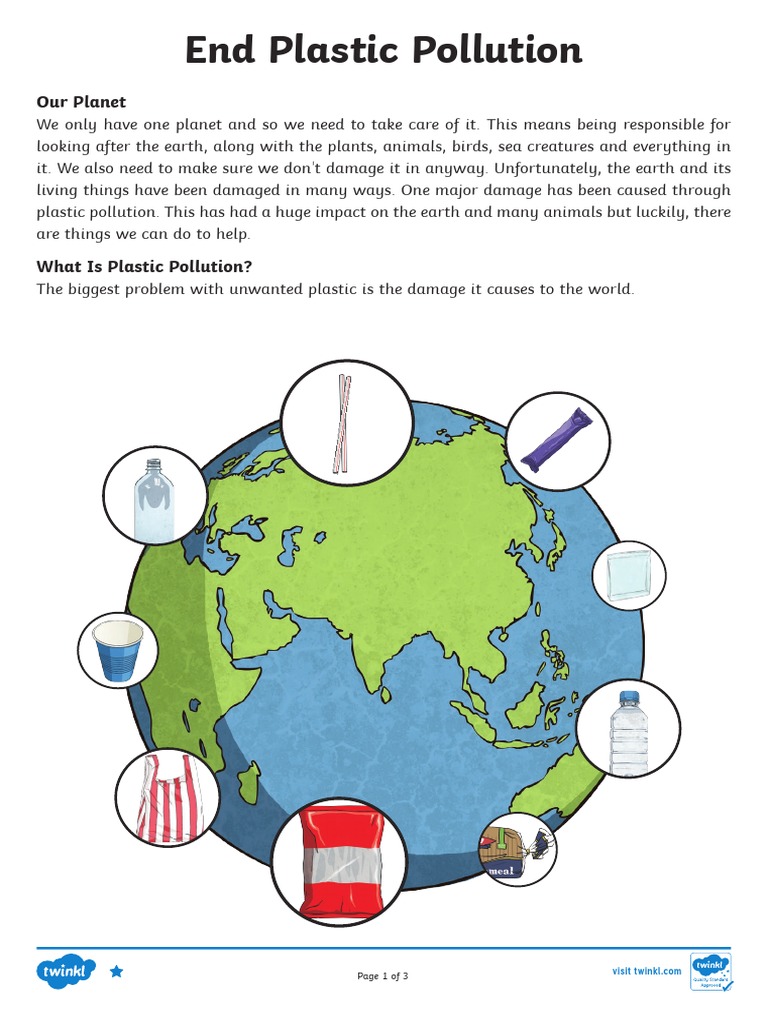 End Plastic Pollution Reading Comprehension | PDF | Reuse | Waste