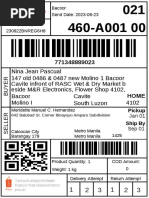 Sample JNT Waybill | PDF