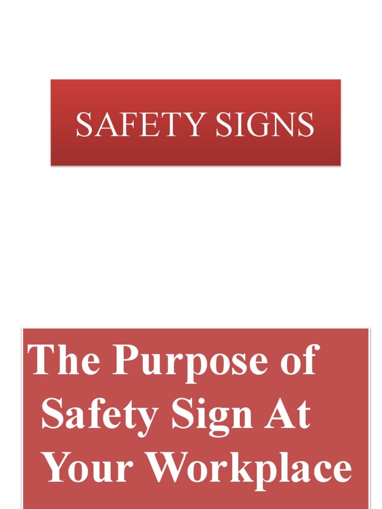 5c SAFETY SIGNS | PDF | Safety | Occupational Safety And Health ...