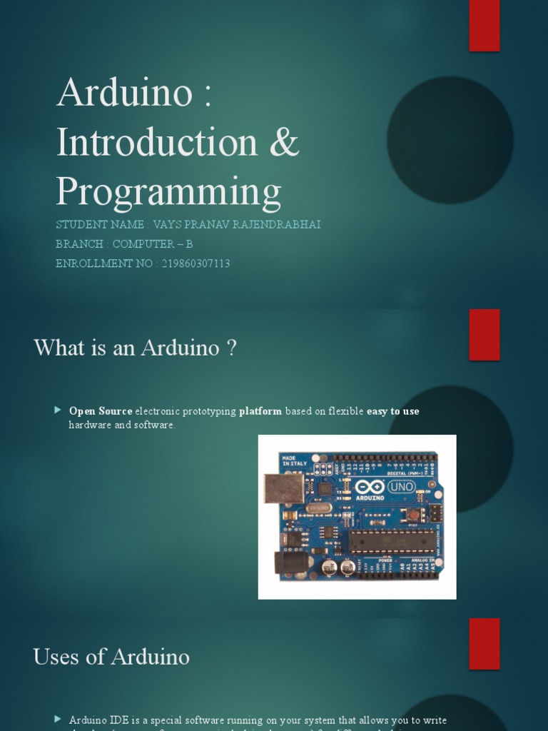 (Arduino) Pranav Computer Branch - B | PDF | Arduino | Analog To Digital Converter