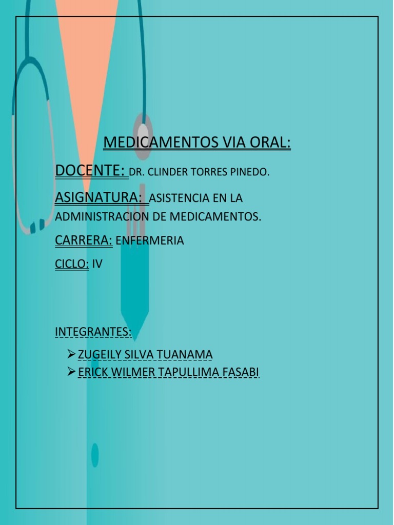 Medicamentos Via Oral PDF Tableta Farmacia Medicamentos Con Receta