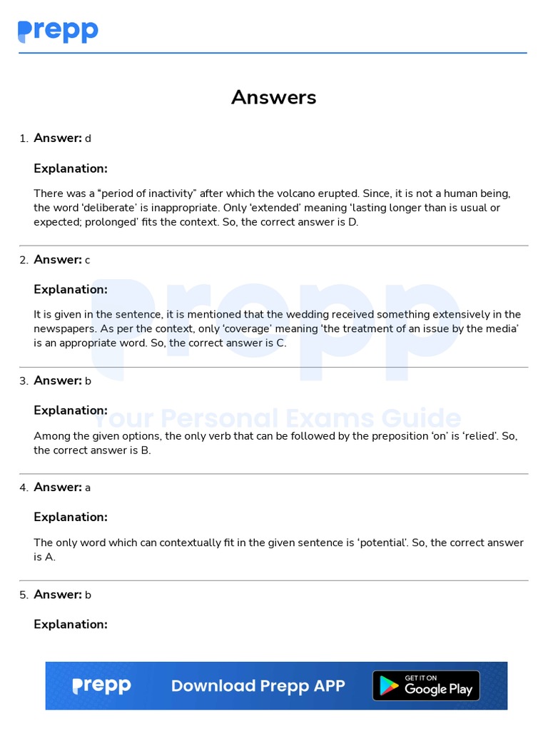 Answers: Answer: Explanation | PDF | Grammatical Number | Programmer
