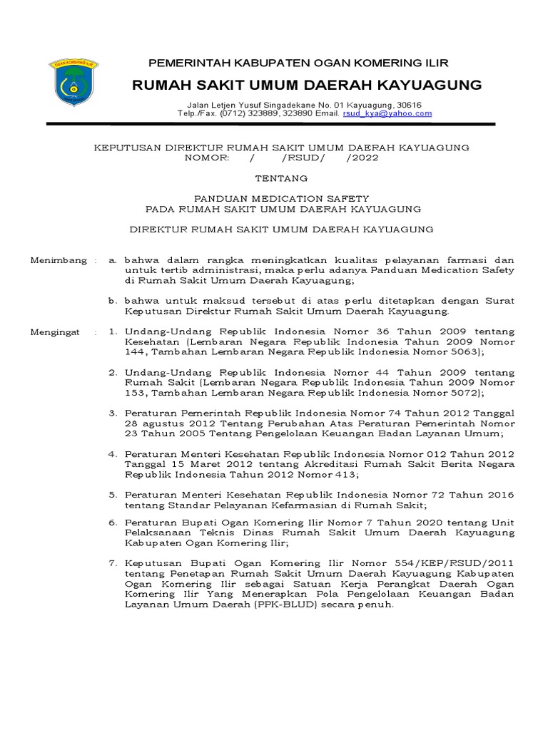 Pedoman Medication Safety | PDF