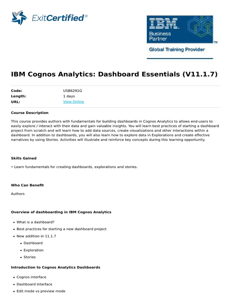 ibm-cognos-analytics-dashboard-essentials-v11-1-7 | PDF